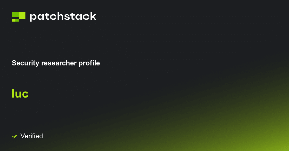 luc - Patchstack Alliance Verified Researcher